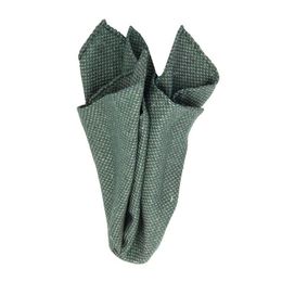 BGENTS Einstecktuch Gewebt und handrolliert aus Seide/Baumwolle in Grün mit geo Muster