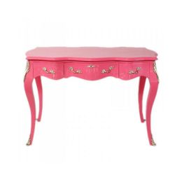 Casa Padrino Schreibtisch Barock Schreibtisch Sekretär / Konsole Pink 120 x 60 x H80 cm