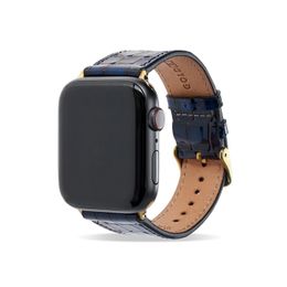 GOLDBLACK Smartwatch-Armband Apple Watch Armband Milano blau (Adapter gold)