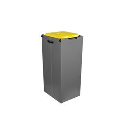 BigDean Müllsackständer GELB mit Sichtschutz Müllsackhalter Mülleimer Müllbeutelständer