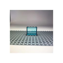 Lego® Spielbausteine Lego® Fenster 1x4x3 Transparent Blau + grauer Rahmen