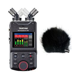 TASCAM Portacapture X6 Audio-Recorder Digitales Aufnahmegerät (mit Windschutz)