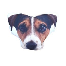 Dekokissen Dekokissen mit 3D fotorealistisch Jack Russell Terrier Kopf 47cm Couch
