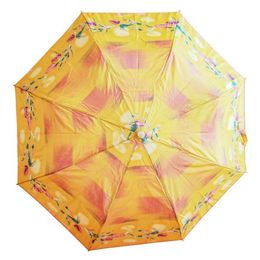 Taschenregenschirm Automatik REGENSCHIRM Ø100cm Taschenschirm Schirm Gelb 3521 (Gelb)