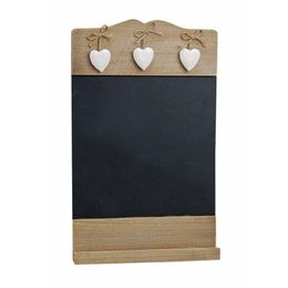 Levandeo® Memoboard, Memotafel Tafel Wandtafel mit Herzen aus Holz Vintage Shabby