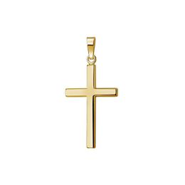 JEVELION Kettenanhänger großer Kreuz Anhänger 750 Gold (Goldkreuz
