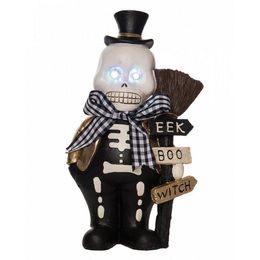 Horror-Shop Dekofigur Edles Halloween Skelett mit leuchtenden Augen 25cm