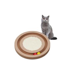Relaxdays Kratzbrett Katzen Kratzbrett mit Sisal-Teppich
