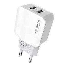 COFI 1453 2x USB 2.1A Schnell Wandladegerät mit 1m iPhone Ladekabel weiß USB-Ladegerät