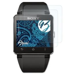 Bruni Schutzfolie Glasklare Displayschutzfolie für Sony SmartWatch 2