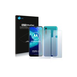Savvies Schutzfolie für Motorola Moto G8 Power Lite (Display+Rückseite)