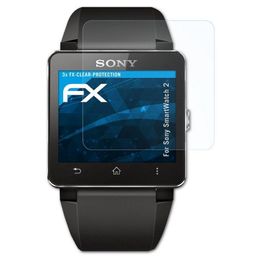 atFoliX Schutzfolie Displayschutz für Sony SmartWatch 2