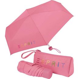 Esprit Taschenregenschirm Damen-Regenschirm Colorful Logo