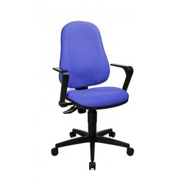 Topstar Drehstuhl Hochwertiger Drehstuhl blau Bürostuhl mit Armlehnen ergonomische Form