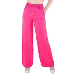 dy_mode Palazzohose Bequeme Damen Palazzohose Leichte Sommerhose Einfarbige Freizeithose mit elastischem Bund