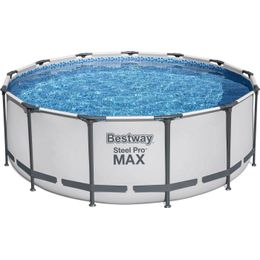 Bestway Framepool Frame Pool Komplett-Set Steel Pro MAX™ Ø 396 x 122cm