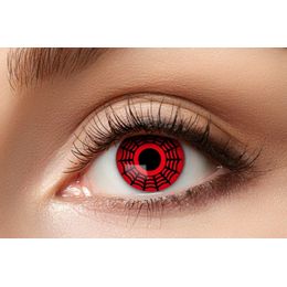 Eyecatcher Farblinsen Red Spider Kontaktlinsen. Rote Motivlinsen.