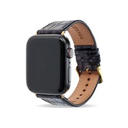 GOLDBLACK Smartwatch-Armband Apple Watch Armband Milano grau (Adapter gold)