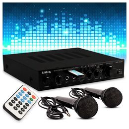 etc-shop Verstärker (Karaoke Party Verstärker 170 Watt USB MP3 Bluetooth schaltbar im Set)