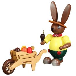 Zeidler Holzkunst Osterhase Räucherhase mit Schubkarre