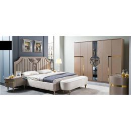 JVmoebel Schlafzimmer-Set Möbel Modern Luxus Betten Neu Bett 2x Nachttisch 3 tlg. Schlafzimmer