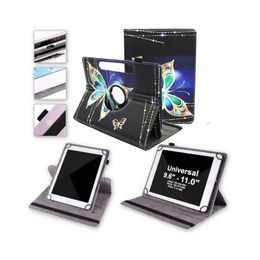 Wigento Tablet-Hülle Für Samsung Galaxy Tab A8 2021 X205 X200 360 Grad Rotation Universell Motiv 12 Tablet Tasche Kunst Leder Hülle Etuis