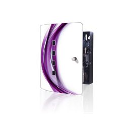 Banjado Schlüsselkasten Edelstahl Violet Element (verstellbarer Magnetverschluss