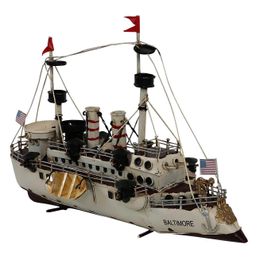 aubaho Modellboot Modellschiff Baltimore Cruiser USA 1890 Schiff Metall Antik-Stil kein
