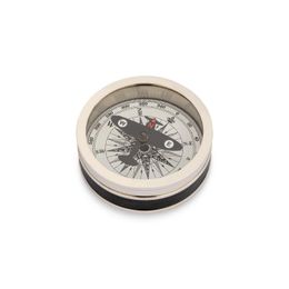 NKlaus Kompass 8cm Maritim Kompass mit Flieger Nadel aus Messing vernickelt und Kunst