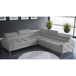 JVmoebel Ecksofa Graues Luxus Ecksofa Moderne Wohnlandschaft Polster Sofa Neu