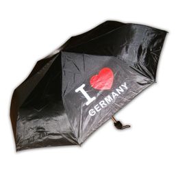Taschenregenschirm I LOVE GERMANY REGENSCHIRM Ø98cm Schwarz 56cm Taschenschirm 2301N
