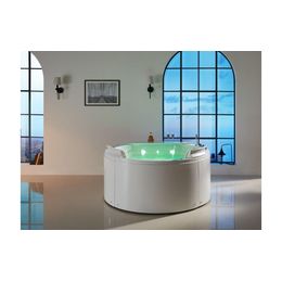 Duwilux Whirlpool-Badewanne Freistehender Whirlpool 155x155 Austin 2 Badewanne (weiß) SOFORT