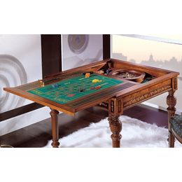 JVmoebel Spieltisch, Tisch Spiel Tische Luxus Karten Holz Roulette Hotel Konsolen Casino