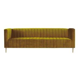 JVmoebel Sofa Stilvolle gelbe Couch moderner Dreisitzer Designer Möbel Neu