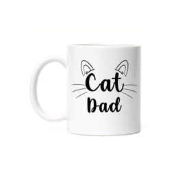 Hey!Print Tasse Cat Dad Tasse Katzen-Papa Geschenk Katzenliebhaber Katzenbesitzer Katzen Kätzchen Kaffeetasse