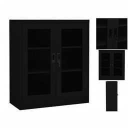 vidaXL Kleiderschrank Büroschrank Schwarz 90x40x105 cm Stahl