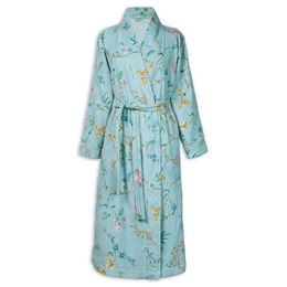 PIP Studio Bademantel Les Fleurs Bathrobe Blue Xl Blau 100% Cotton