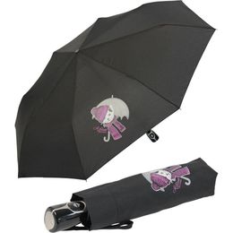 Doppler® Taschenregenschirm bedruckter Taschenschirm mit Auf-Zu-Automatik