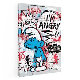 Mister-Kreativ XXL-Wandbild Angry Smurf Premium Wandbild
