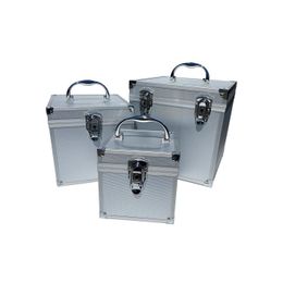 ECI Tools Werkzeugkoffer Aluminium Koffer Leer Silber Würfelform Alu Box