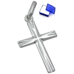 unbespielt Kreuzanhänger Anhänger kleines Kreuz diamantiert 925 Silber inkl. kleiner Schmuckbox