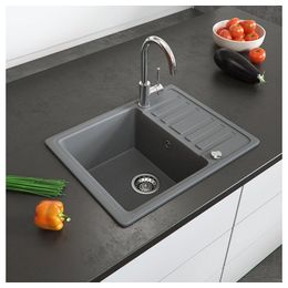 Bergstroem Küchenspüle Granitspüle Einbauspüle+Drehexcenter+Siphon BERGSTROEM Grau