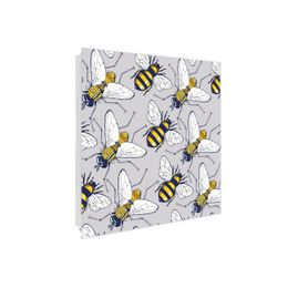 Banjado Schlüsselkasten Glas Fliegen und Bienen (Stahl Gehäuse