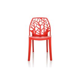 hjh OFFICE Gartenstuhl Outdoor Stuhl ARTIFO TRI Kunststoff ohne Armlehnen