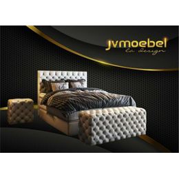 JVmoebel Bett, Bett 2x Nachttisch 3 tlg. Schlafzimmer Set Design Möbel Modern Luxus