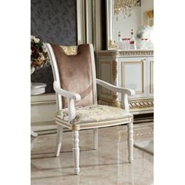 JVmoebel Stuhl, 4 Stühle Set Esszimmer E62 Designer Holz Stuhl Garnitur Antik Stil
