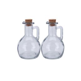 Neuetischkultur Ölspender Glasflasche mit Korken 2er Set für Essig oder Öl