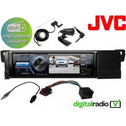 DSX JVC Bluetooth DAB+ Radio passend für BMW 3er E46 98-07 TFT Monitor Autoradio (Digitalradio (DAB)
