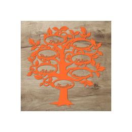 Namofactur 3D-Wandtattoo Holz Wandbild 'Familie Baum' Wanddeko