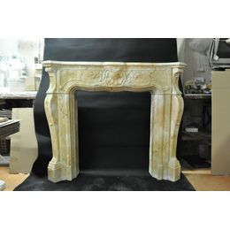 JVmoebel Skulptur Kamin Ofen Verkleidung Umrandung Marmor Stil Dekoration Barock